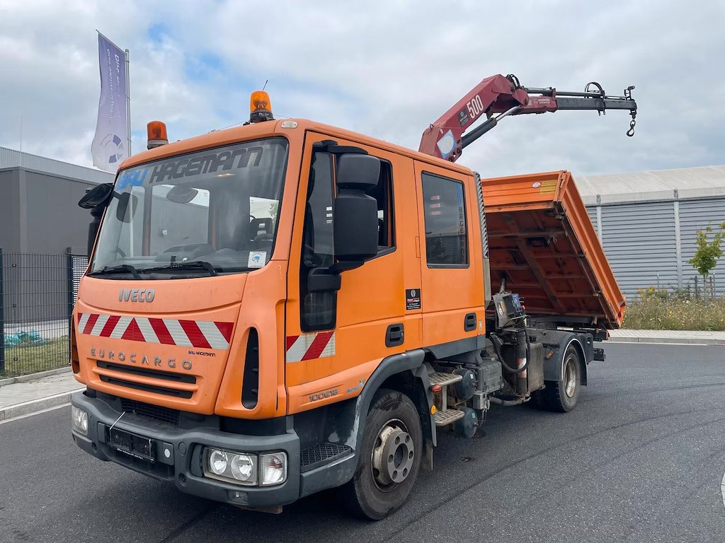 IVECO ML100E18 3-Way Tipper Crane HMF 503k2 kiper