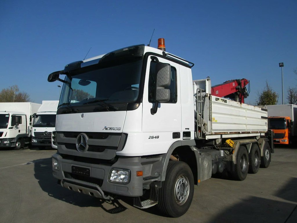 Mercedes-Benz ACTROS MP3 2648/3248 2 Way Meiller Tipper + Crane PENZ 22.115 SH kiper