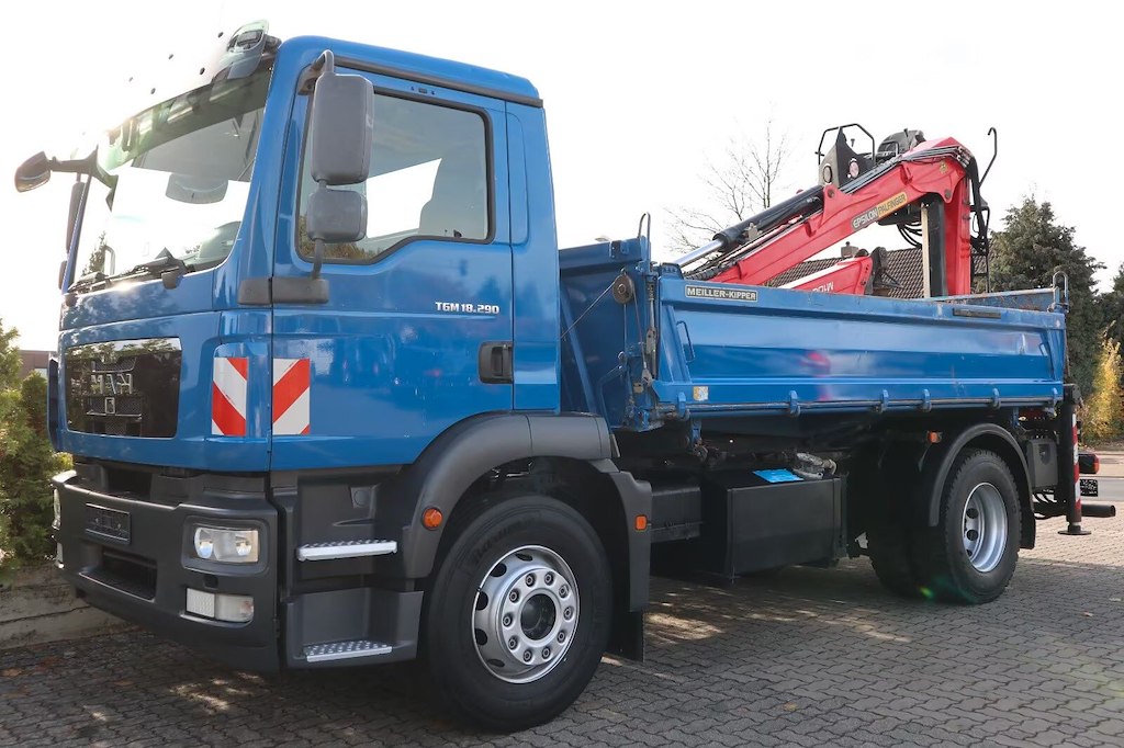 MAN TGM 18.290 Tipper + Crane Epsilon Palfinger M100L 80 kiper