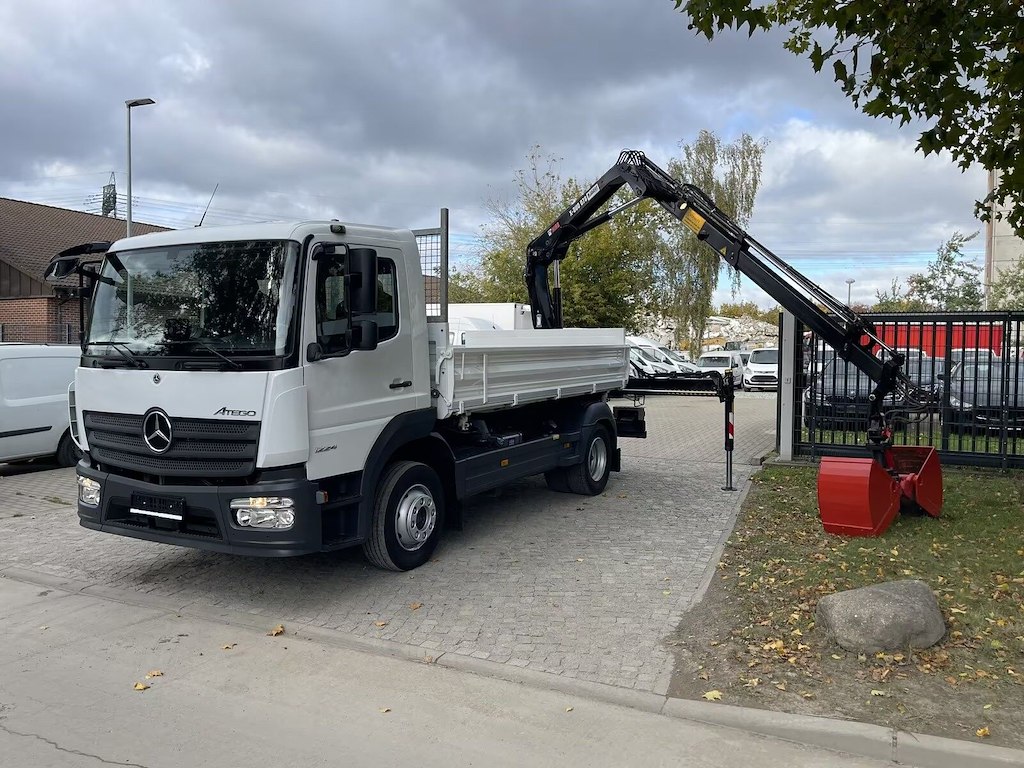 Mercedes-Benz Atego 1224 3 Way Tipper + Crane HIAB XDUO 079 BS-2 kiper
