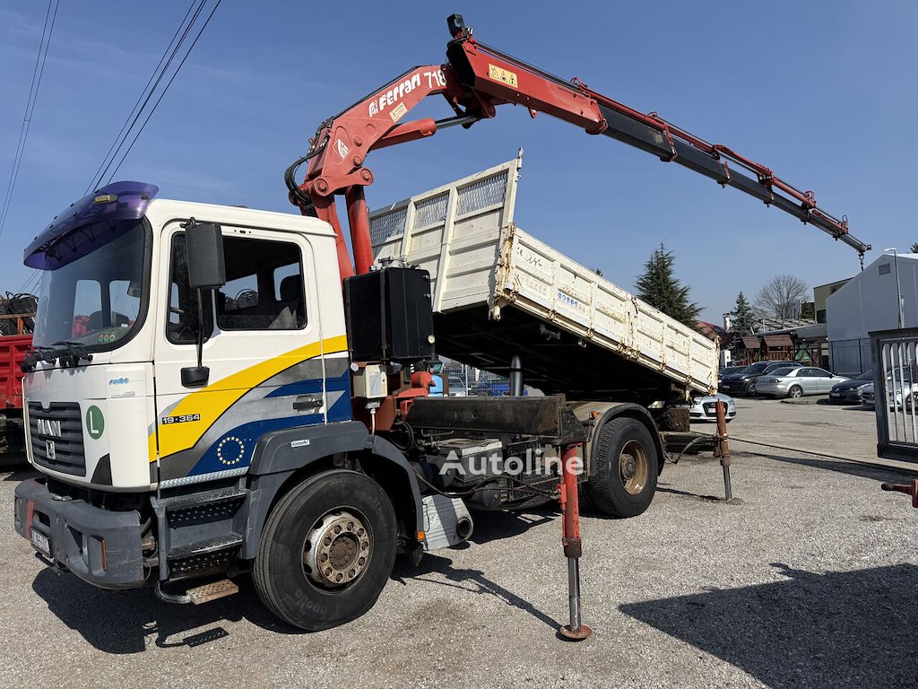 MAN 18.364 Kipper wirh crane Ferrari 718 kiper