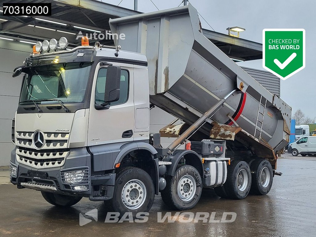 Mercedes-Benz Arocs 4151 8X4 18m3 tipper steel suspension Big-Axle Automatic E kiper
