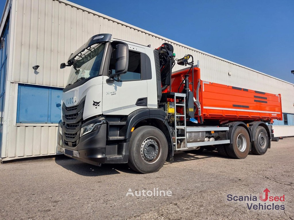 IVECO X-WAY 460 AD 3-S-Kipper + Frontkran PK18002 EH kiper