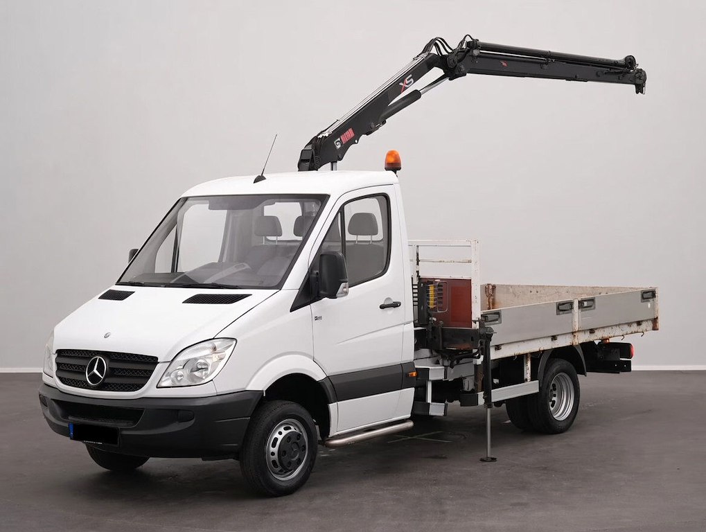 Mercedes-Benz Sprinter 513 CDI / Hiab 022 B-1 kamion s ravnom platformom < 3.5t