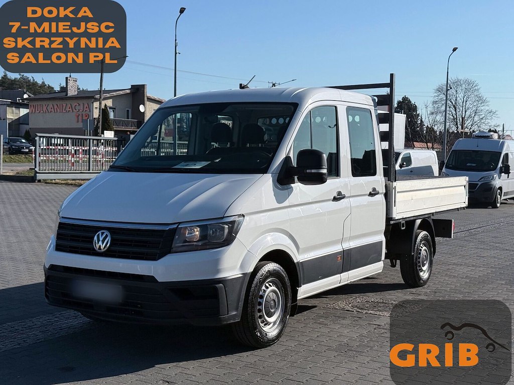 Volkswagen Crafter Doka Brygadówka 7-miejsc Skrzynia, Salon PL kamion s ravnom platformom < 3.5t