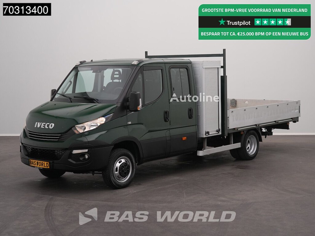 IVECO Daily 35C18 3.0L Automaat Euro6 Dubbel Cabine Open laadbak Trekh kamion s ravnom platformom < 3.5t