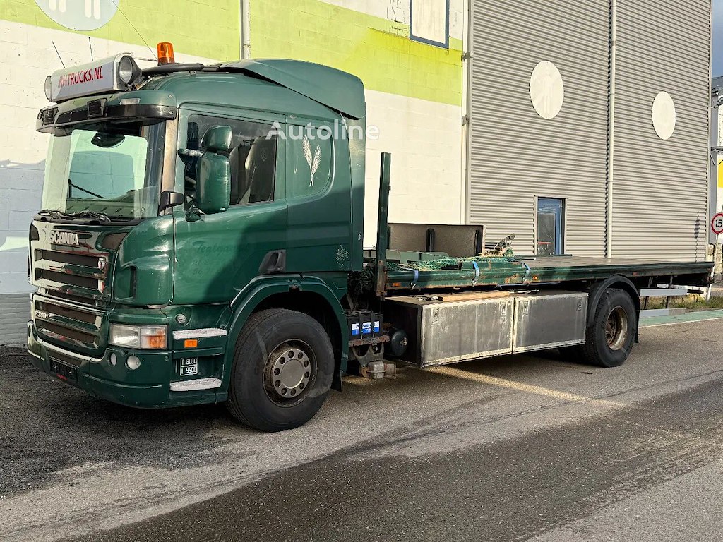 Scania P380 4X2 MOTOR KAPOT kamion s ravnom platformom