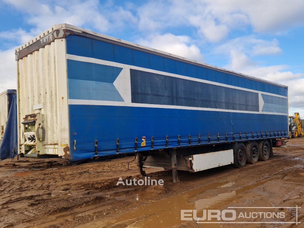 Prodaje se Krone Tri Axle Curtainsider Trailer, Front Lift Axle poluprikolicu sa kliznom ceradom na aukciji