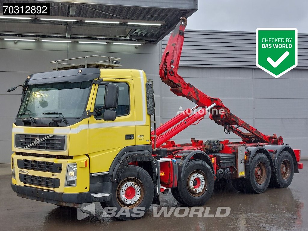 Volvo FM 480 8X4 HIAB Hook Full Steel suspension Big-Axle Manual VEB E kamion rol kiper
