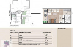 Garsonjera u izgradnji 27.57m², PR, Obrenovac, CENTAR – 55.140€