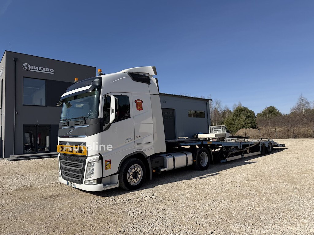 Volvo FH 500 autotransporter + poluprikolica autotransportera