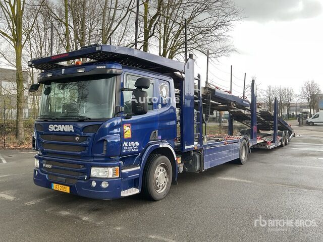 Prodaje se Scania P 450 autotransporter na aukciji + prikolica autotransportera