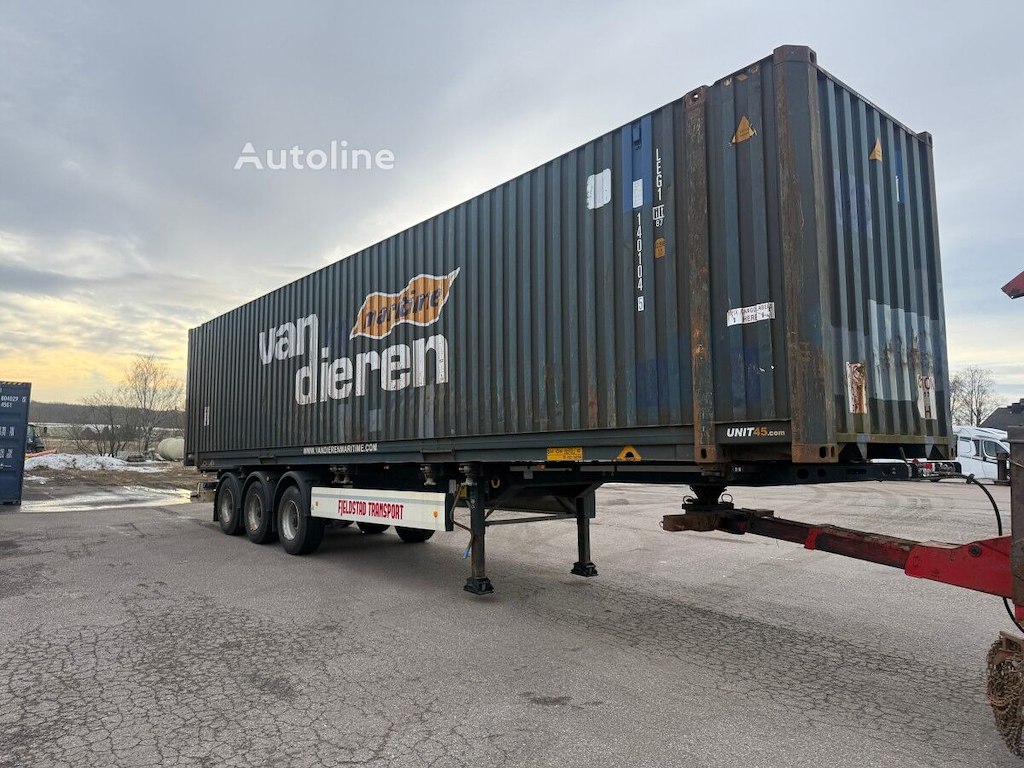 Prodaje se Krone Box Liner 3-akslet containerchassis furgon poluprikolicu na aukciji