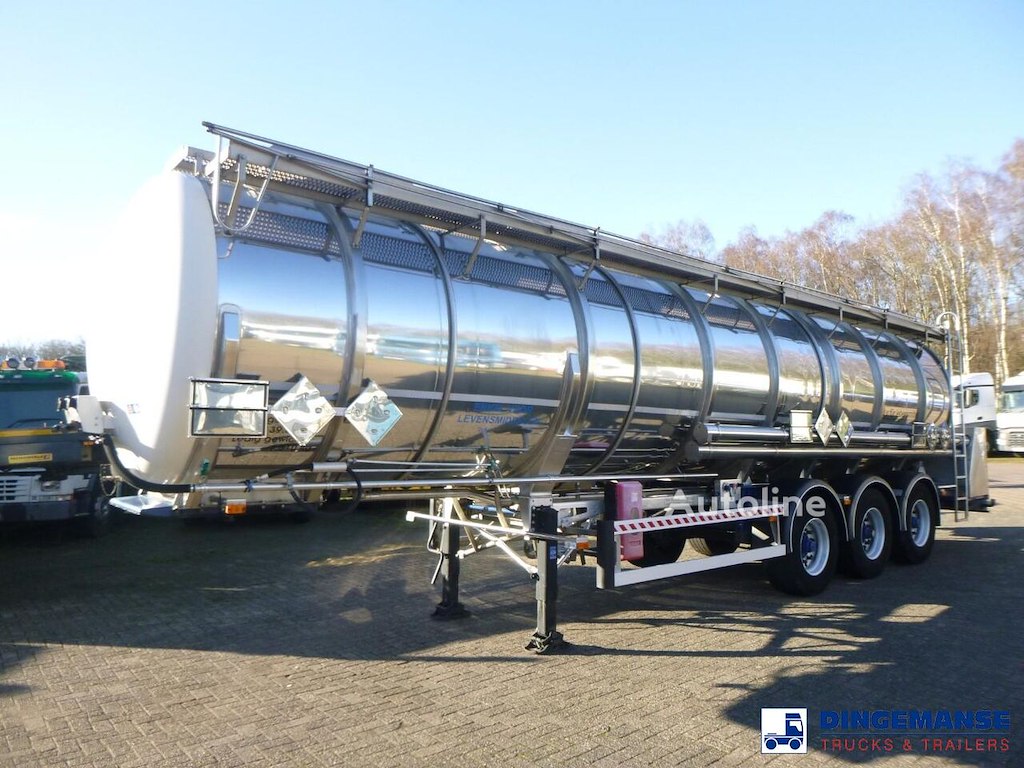 Burg Food / chemical tank inox L4BH 37.5 m3 / 3 comp cisterna za prevoz hemikalija