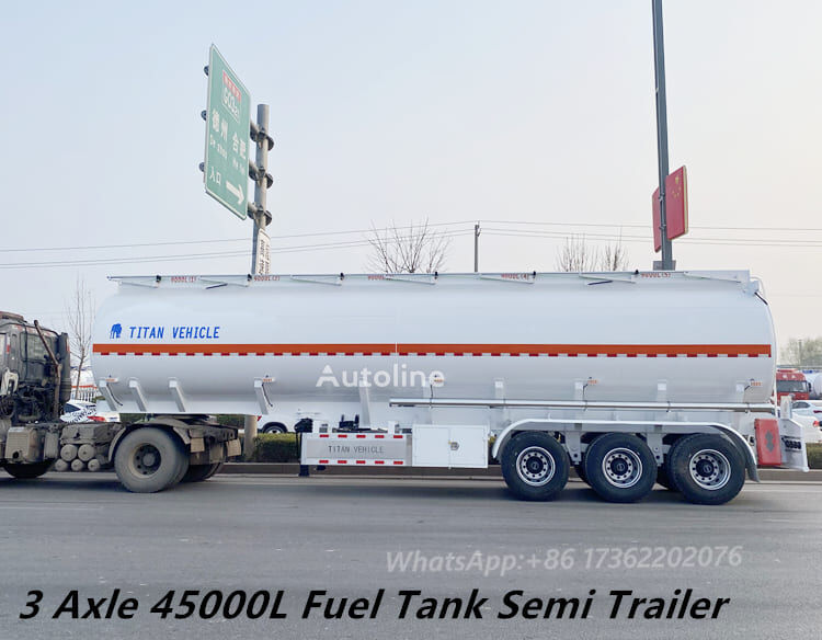 Nova Titan 3 Axle 45000L Fuel Tank Semi Trailer for Sale poluprikolica autocisterna
