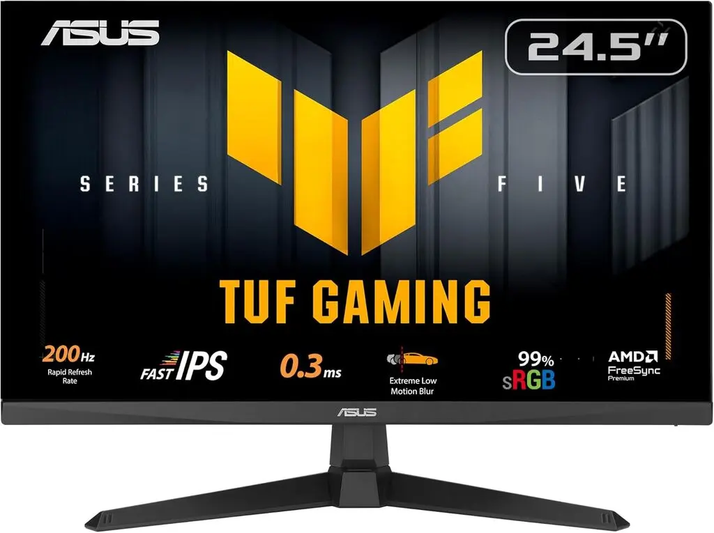 Asus Gaming monitor TUF VG259Q5A, 25" FHD (1920x1080), Fast IPS, 200Hz, HDR10