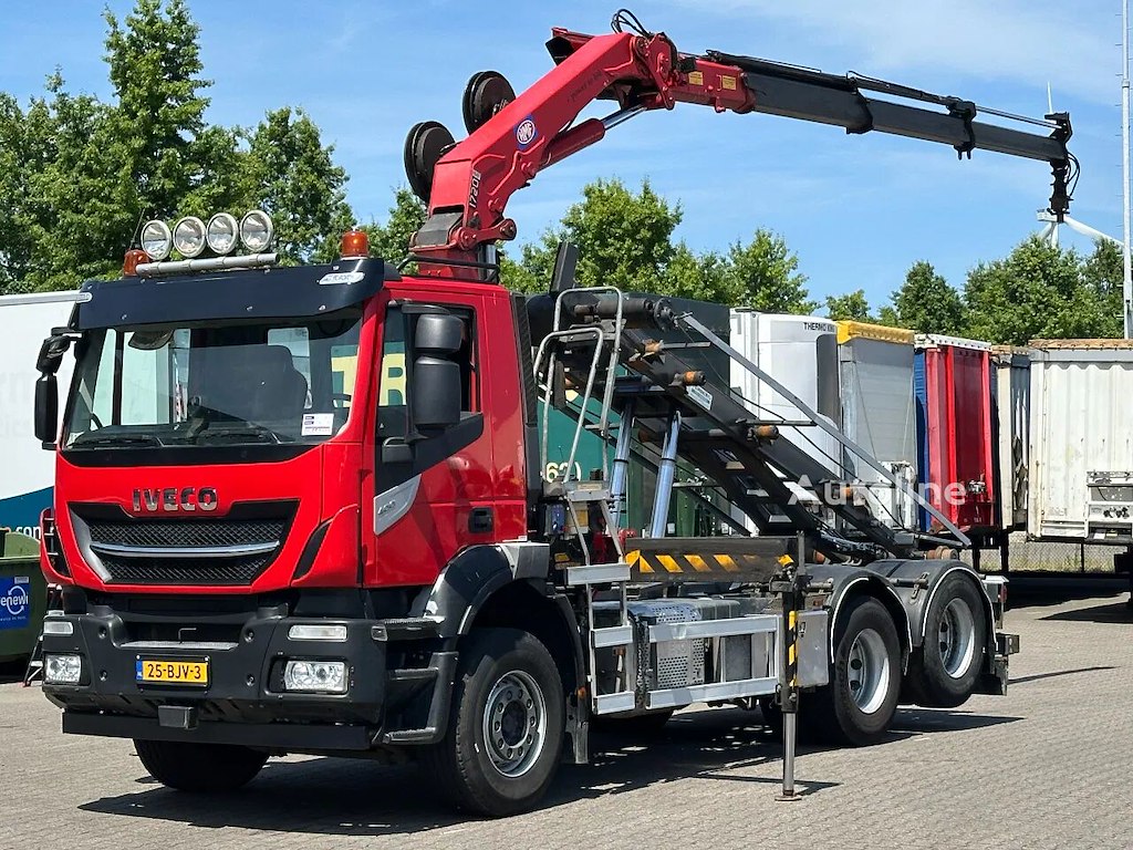 IVECO Stralis 400 6x2 HMF 1720 K3 Kraan Met 24T HTS Kabel Systeem / Ro kamion sa kukom za podizanje tereta