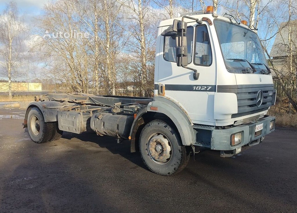 Mercedes-Benz SK 1827 V6 full steel manual 14 tons tipping sys kamion sa kukom za podizanje tereta