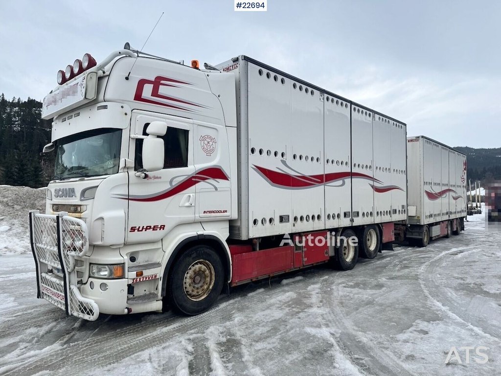 Scania R 620 kamion za prevoz stoke + prikolica za prevoz stoke