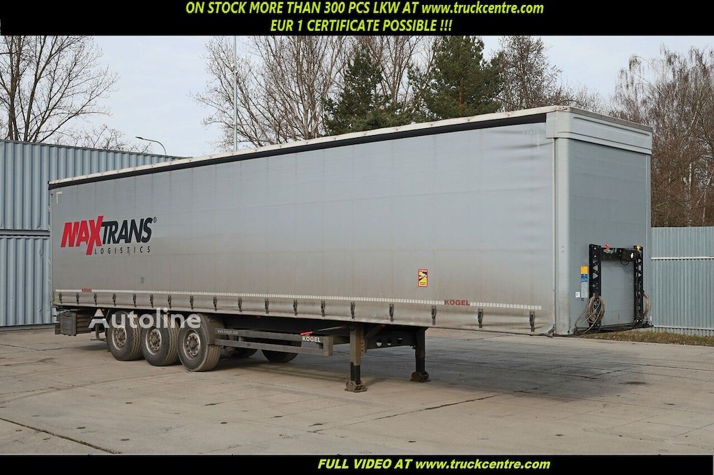Kögel SN 24, STANDARD, 36 TONS, ROOF LIFT, LIFT AXLE poluprikolica s ceradom
