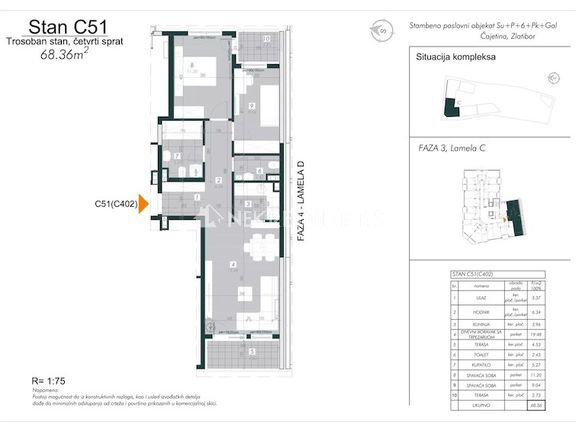 Prodaja, stan trosoban, Čajetina Čajetina