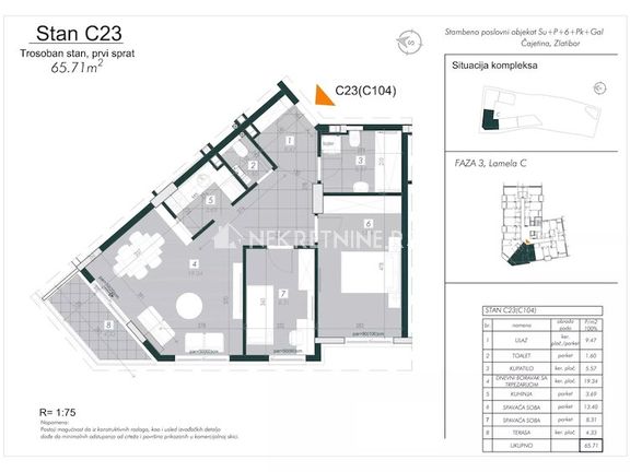 Prodaja, stan trosoban, Čajetina Čajetina