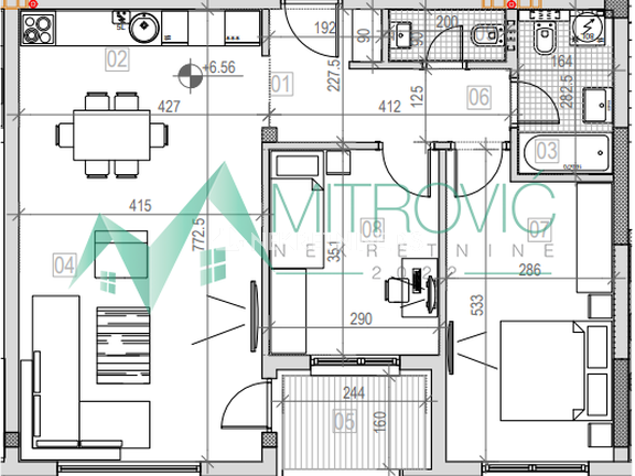 Stan,SREMSKA KAMENICA,SREMSKA KAMENICA,kv: 74.00, € 209230, ID: 1003881