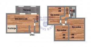 Cetvorosoban u centru Novog Sada 107m2