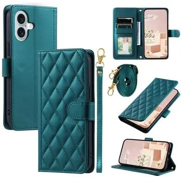 IPHONE 17 LUXURY QUILTED WALLET CASE