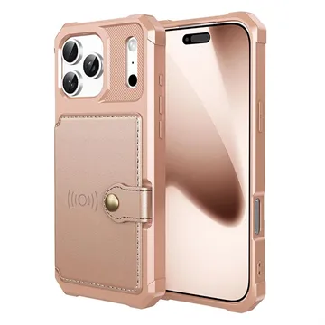 IPHONE 17 PRO MAX TPU ZAŠTITNA MASKA SA DRŽAČEM ZA KARTICU - PINK