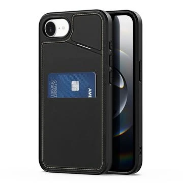 IPHONE 16E/17E DUX DUCIS RAFI II MAGNETIC CASE WITH KICKSTAND AND CARD SLOTS - BLACK
