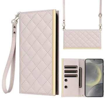 SAMSUNG GALAXY S24+ LUXURY QUILTED WALLET CASE - BEIGE