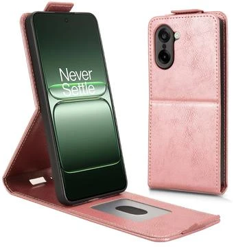 ONEPLUS ACE 5 RACING/NORD CE5 VERTICAL FLIP CASE WITH STAND - ROSE GOLD