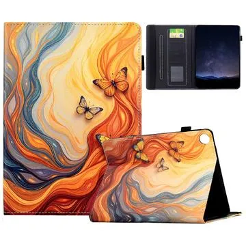 SAMSUNG GALAXY TAB A11+/A9+ SMART FOLIO CASE - ORANGE BUTTERFLIES