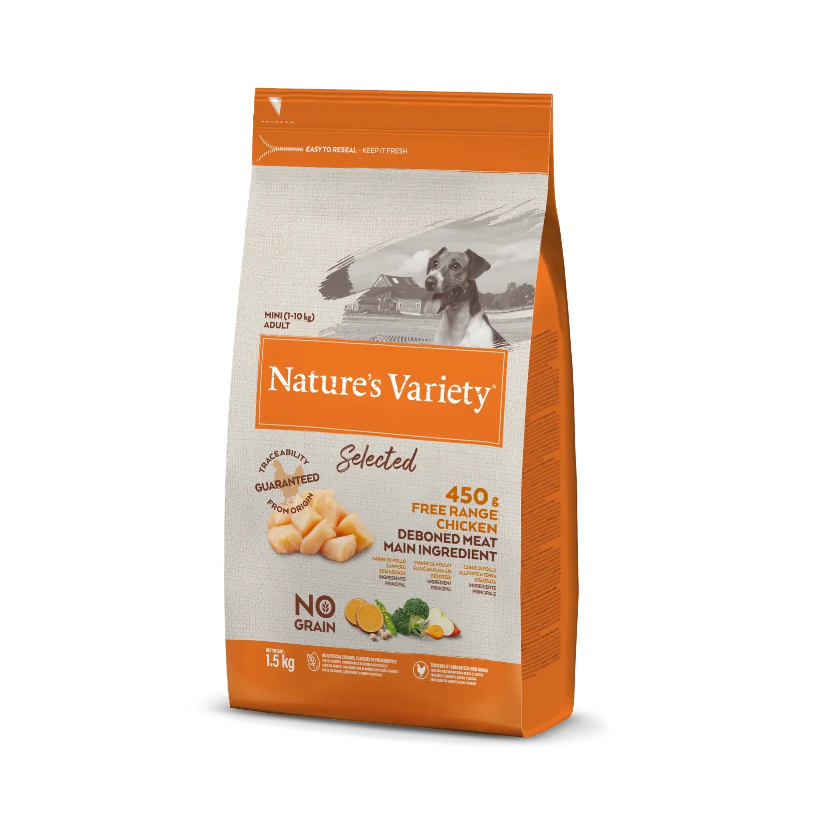 NATURE'S VARIETY Suva hrana sa ukusom piletine za odrasle pse Selected Mini 1.5kg
