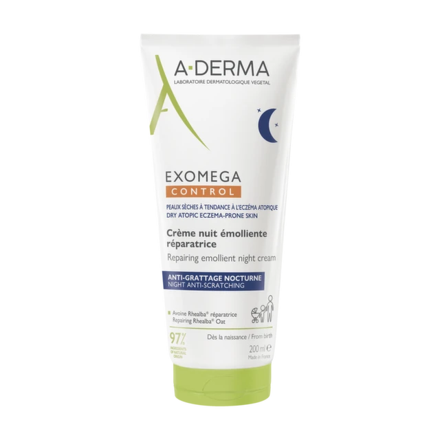 A-Derma Exomega Control Noćna obnavljajuća krema, 200 ml