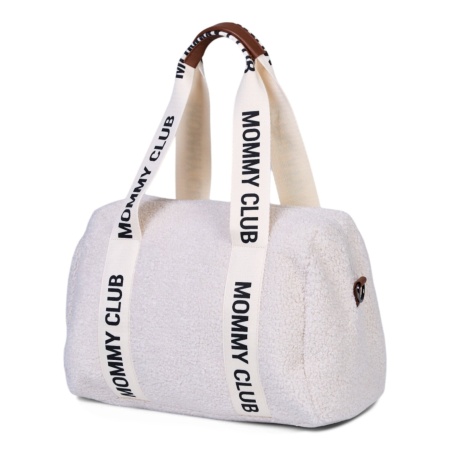 Childhome Mommy Club Nursery bag - Signature - Teddy Off White