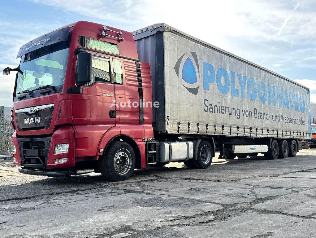 MAN TGX 18.500 LLS-U tegljač + poluprikolica sa kliznom ceradom