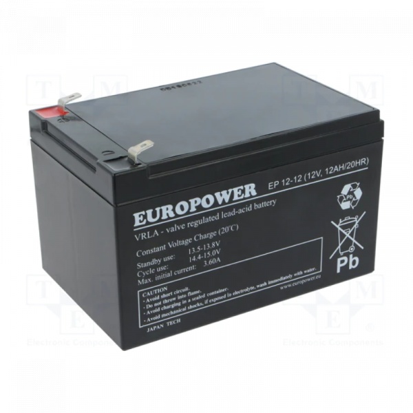 UPS Battery Europower ES12-12 12V 12Ah