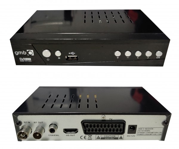 GMB-TDT-033 ** DVB-T2/C SET TOP BOX USB/HDMI/Scart/RF-out, PVR, Full HD,H264, hdmi-kabl (1180)