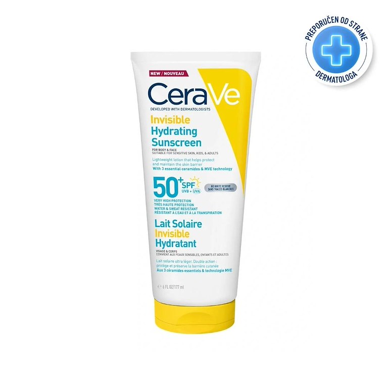 CeraVe® Sunscreen Nevidljivi Losion za Zaštitu od Sunca SPF 50+ 177 mL