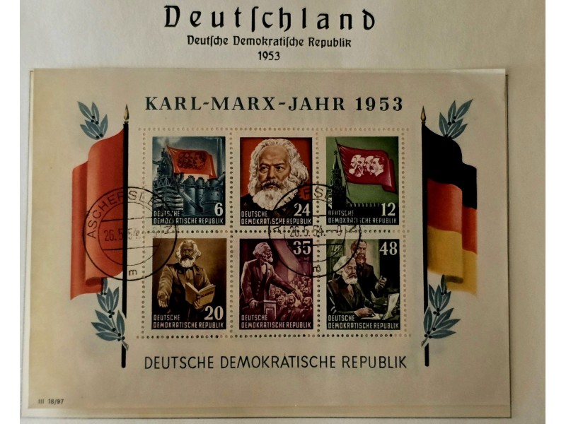 DDR blok 1 1953 Karl Marx