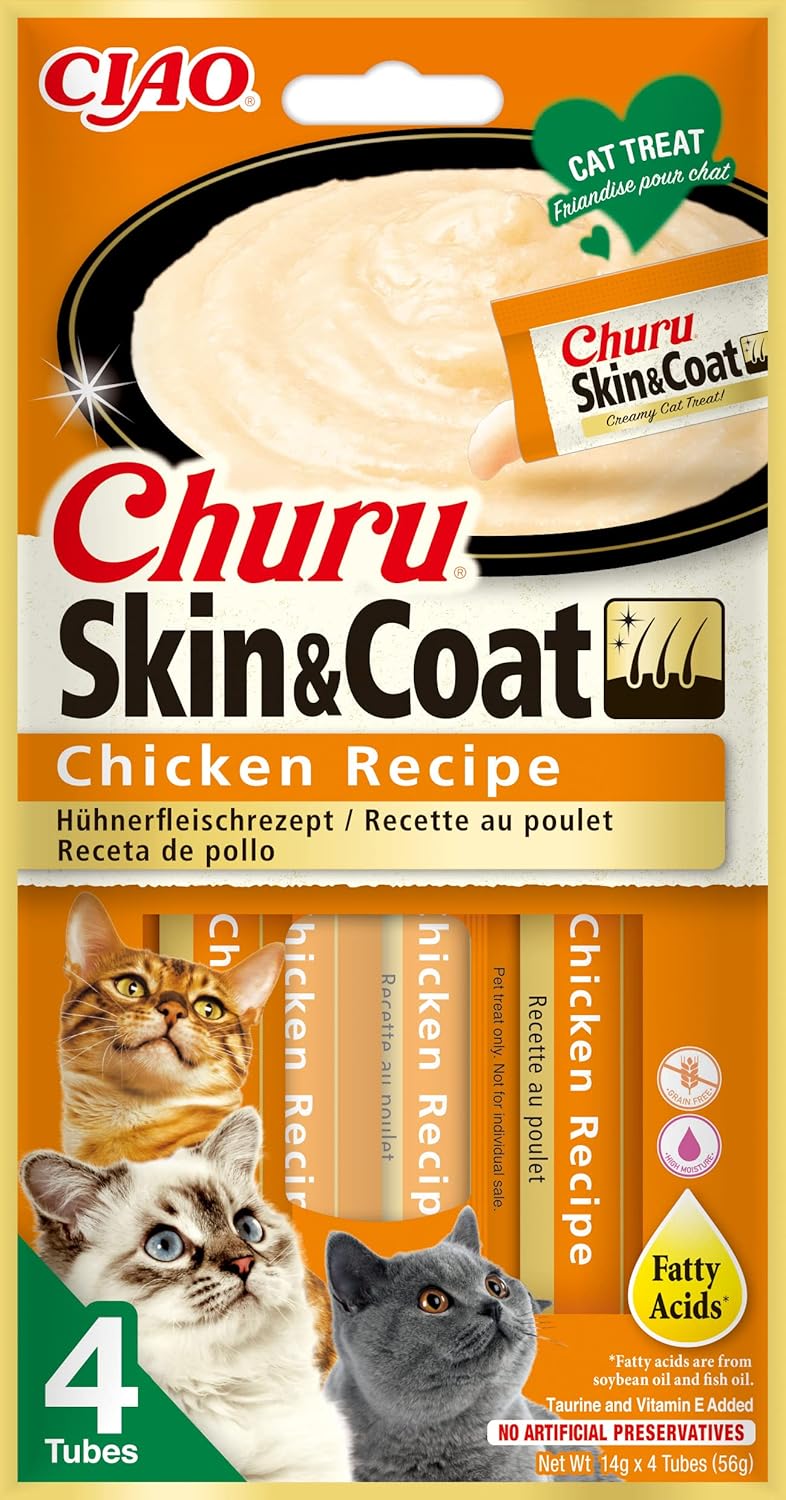 INABA Cat CHURU Chicken Skin&Coat EU672