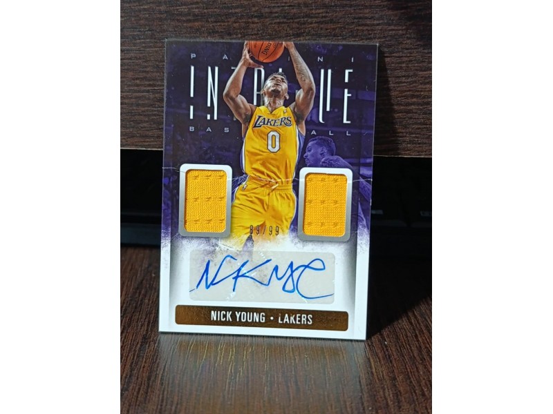 Nick Young autogram dres numerisana kartica Lakers