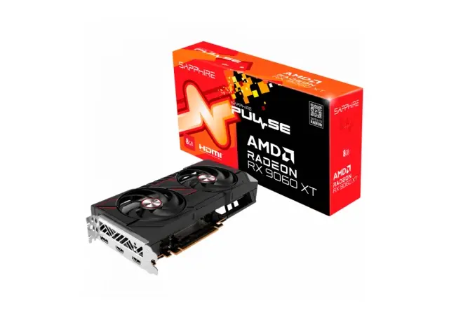 Sapphire Grafička karta Pulse AMD Radeon RX 9060 XT Gaming OC, 8 GB, Dual HDMI/DP