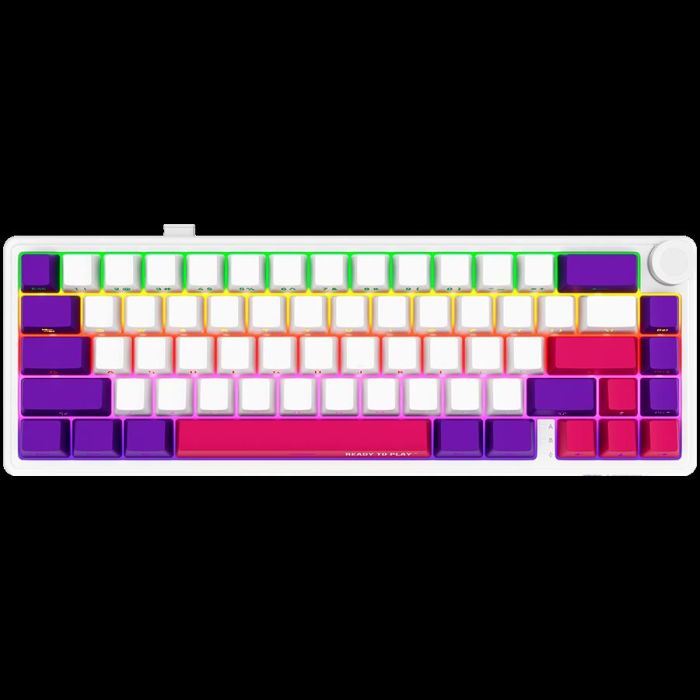 LORGAR KBP70MW, Wireless 65% Mechanical Gaming Keyboard Pro, White, EN layout