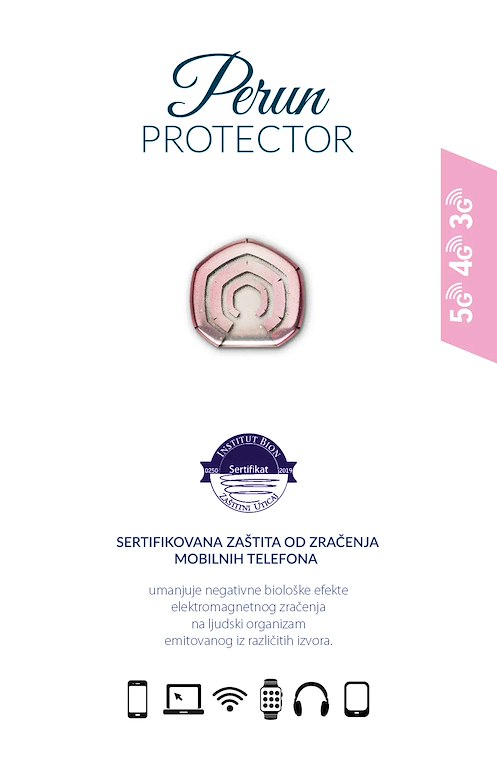 Perun PROTECT Zaštita od zračenja mobilnih telefona Protector, Roze