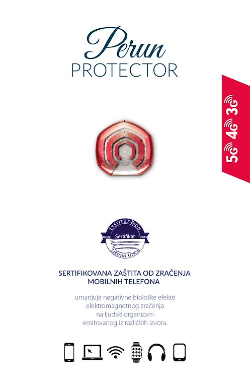 Perun PROTECT Zaštita od zračenja mobilnih telefona Protector, Crvena