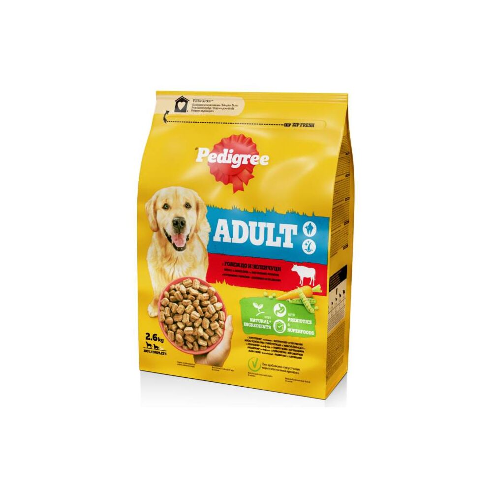 Pedigree Briketi za odrasle pse govedina i povrće 2,6 kg