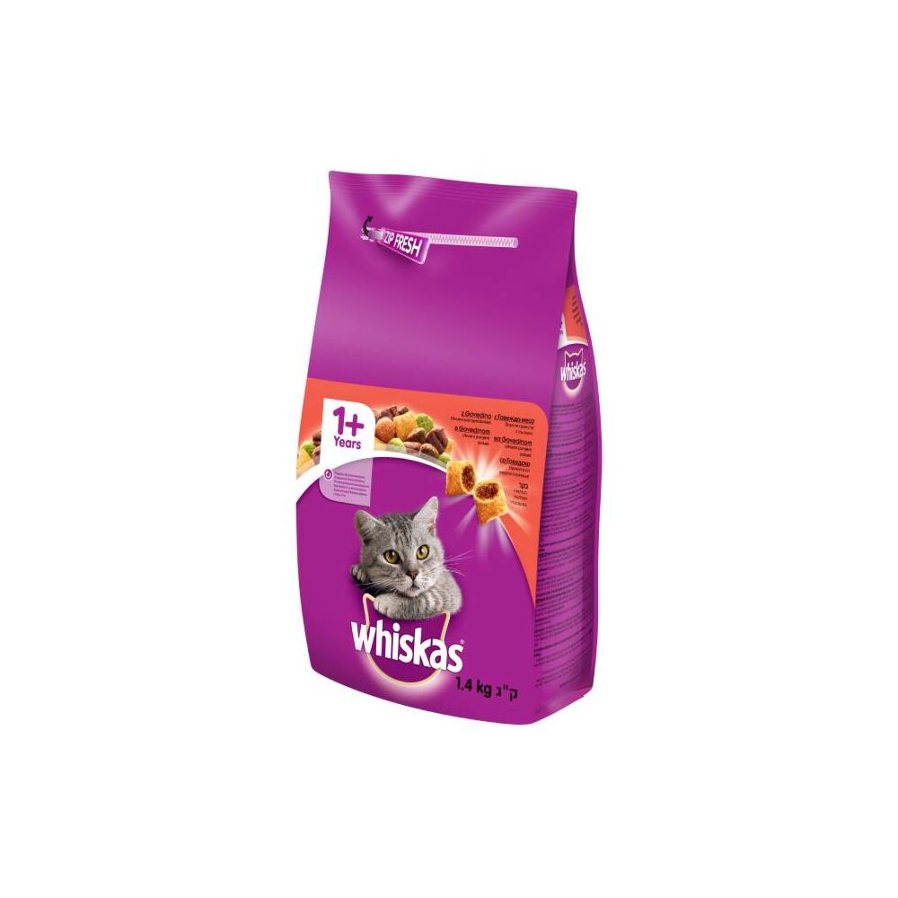 Whiskas Suva hrana za mačke govedina 1,4 kg